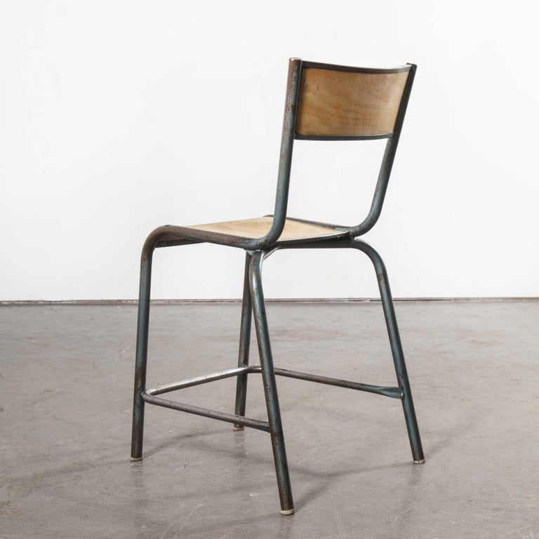 1950s Mullca High Laboratory Stacking Dining Chairs, Bar Stools, Set of ...