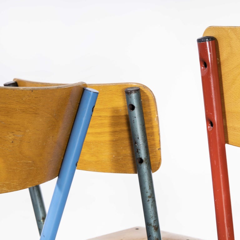 1950's Mullca High Laboratory Stacking Dining Chairs, Set Of Three For ...