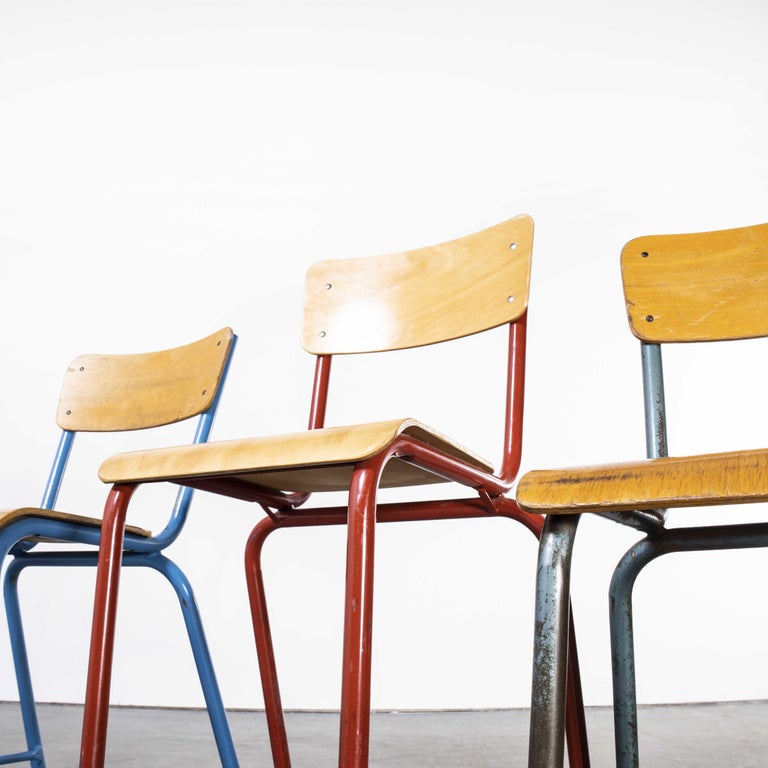 1950's Mullca High Laboratory Stacking Dining Chairs, Set Of Three For ...