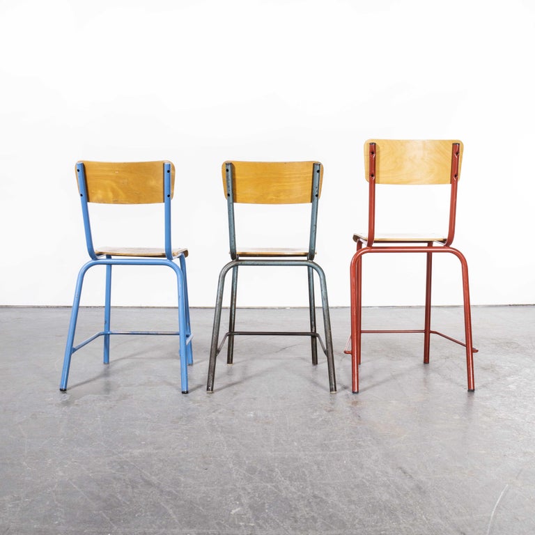 1950's Mullca High Laboratory Stacking Dining Chairs, Set Of Three For ...
