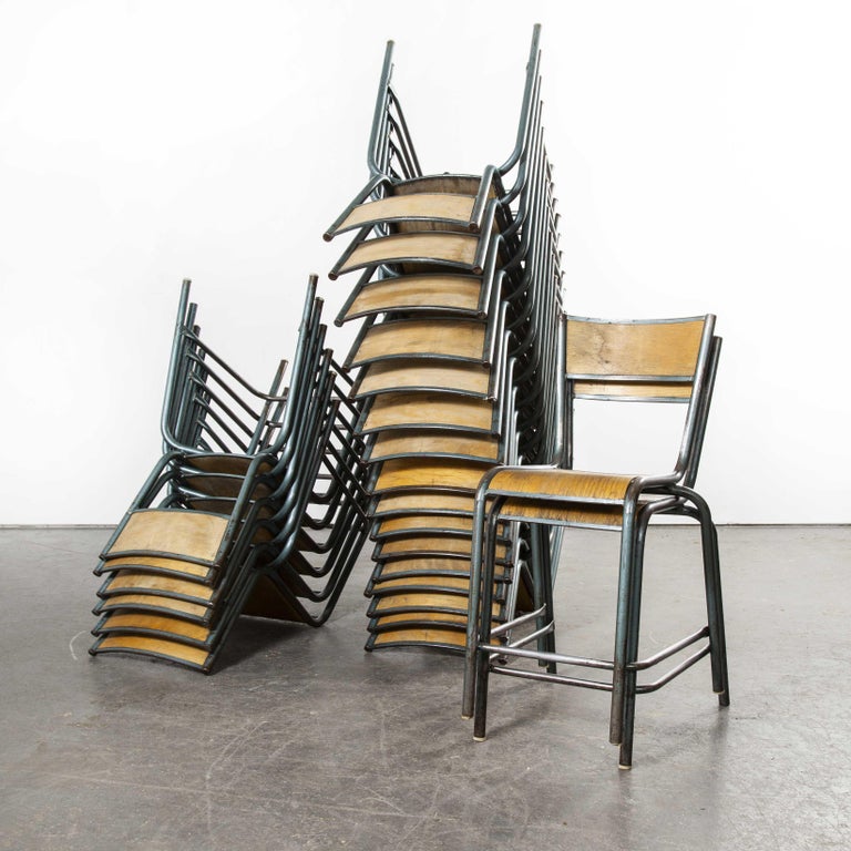 1950s Mullca High Laboratory Stacking Dining Chairs, Set of Twenty Four ...