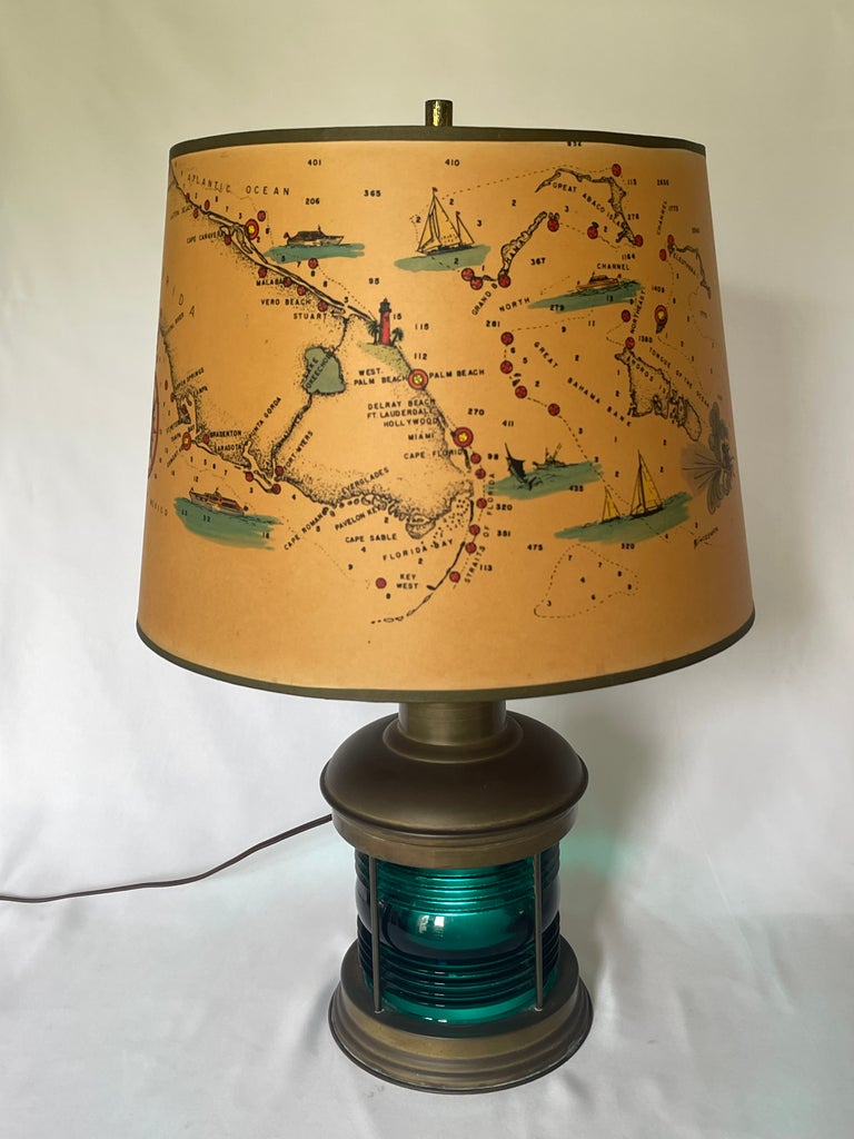 1950's Old Florida Nautical Ship Lantern Lamp w/ Original Sintzenich ...