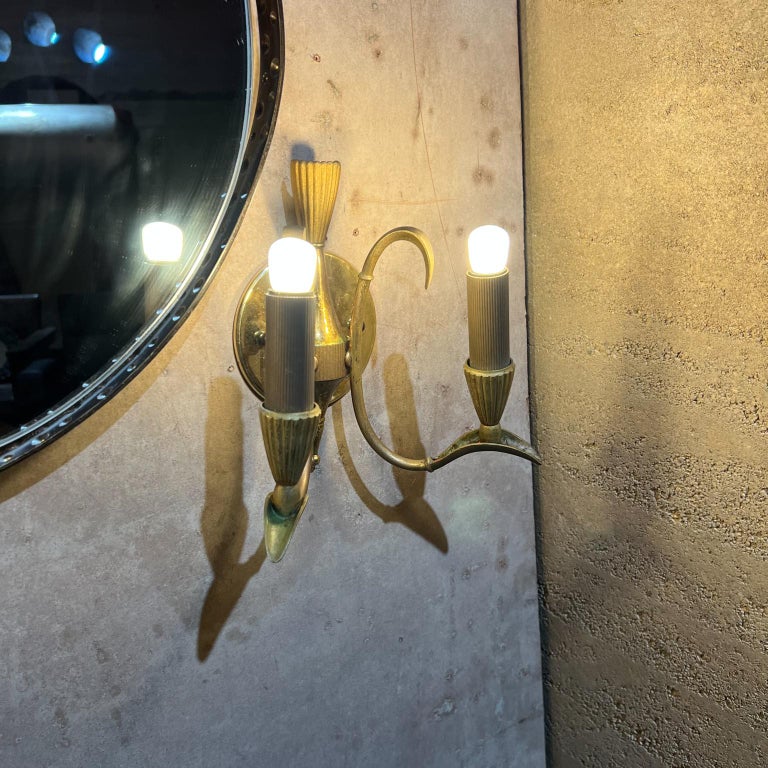 1950s Neoclassical Italian Wall Sconce Pair Sculptural Double Arm from ...