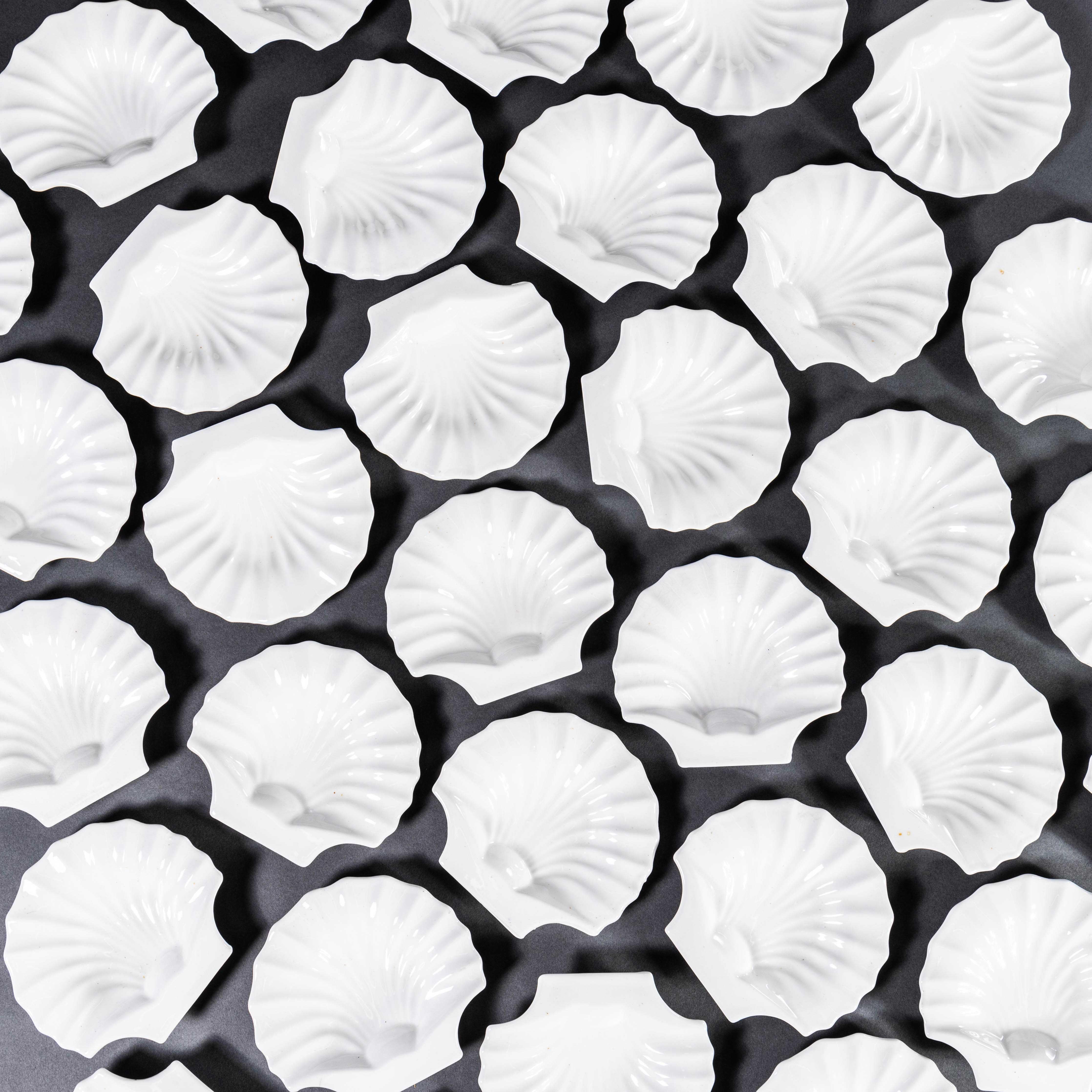 1950's New Old Stock Ceramic Shell Fairground Dishes - Small Batch Available For Sale at 1stDibs