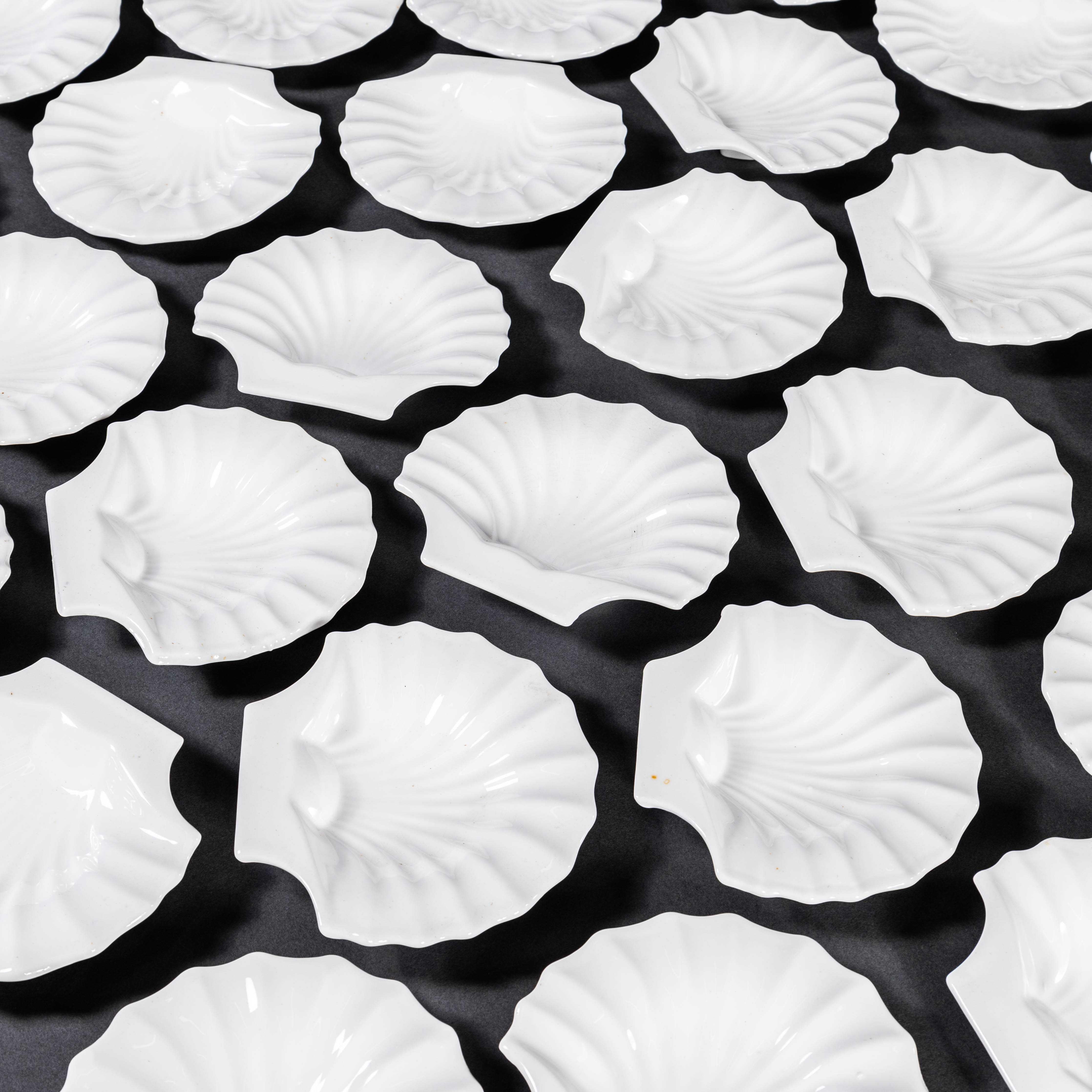 1950's New Old Stock Ceramic Shell Fairground Dishes - Small Batch Available For Sale at 1stDibs