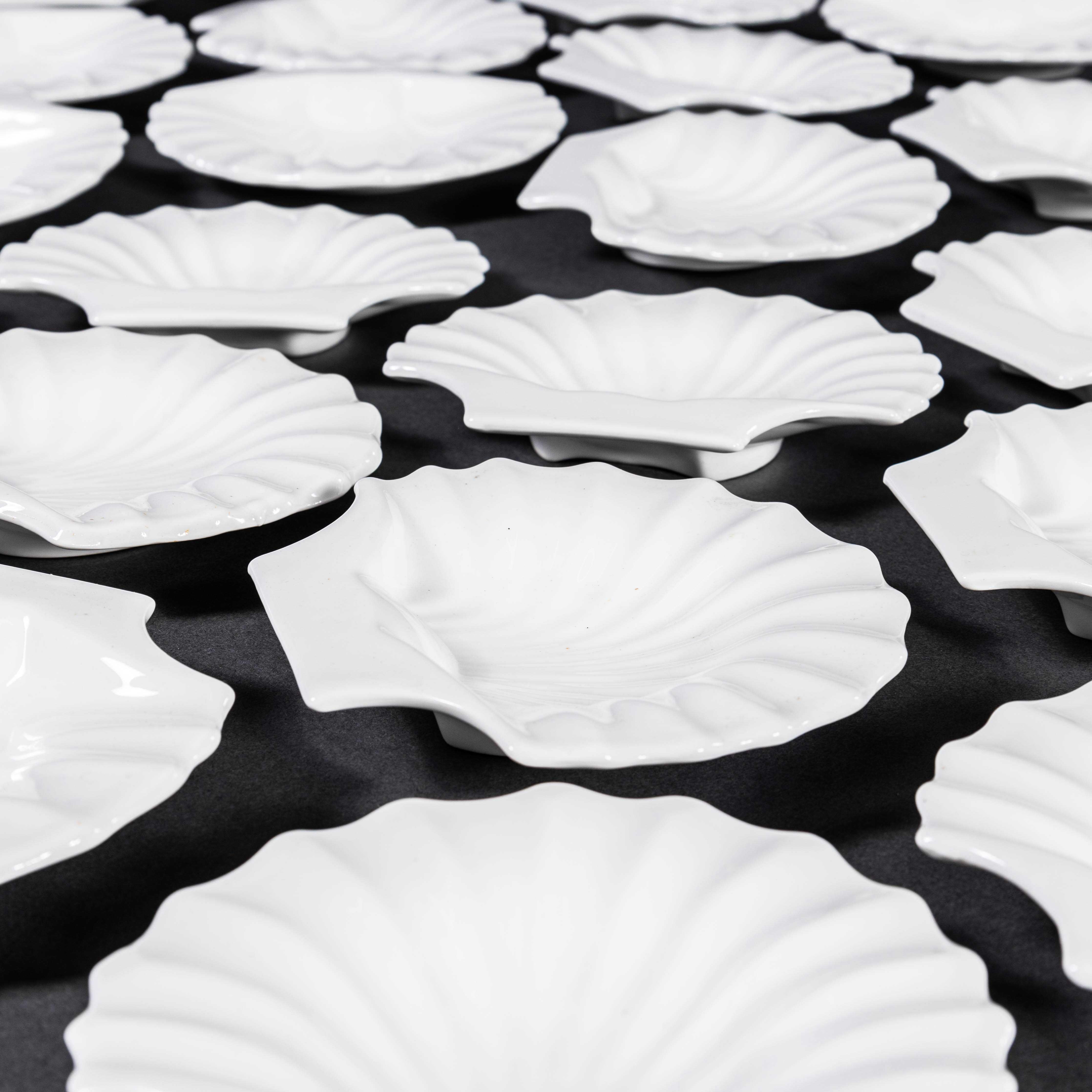 1950's New Old Stock Ceramic Shell Fairground Dishes - Small Batch Available For Sale at 1stDibs