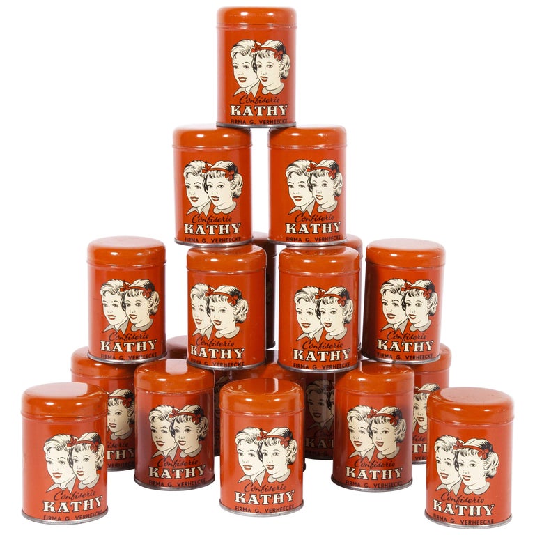 1950s New Old Stock Confectionery Tins For Sale at 1stDibs