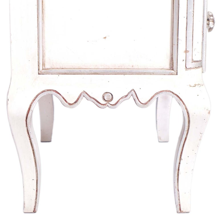 1950s Night Stand in Solid Oak, Venetian Baroque Style, Lacquered and ...