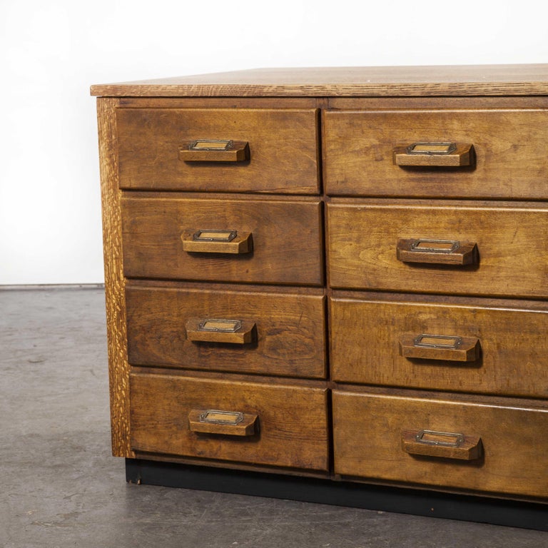 1950s Oak Apothecary Multi-Drawer Chest of Drawers, Twelve Drawers at ...