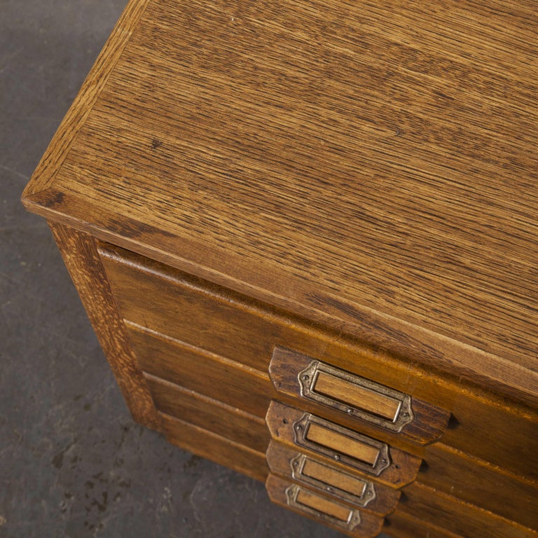 1950s Oak Apothecary Multi-Drawer Chest of Drawers, Twelve Drawers at ...