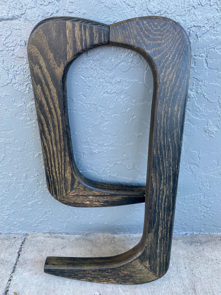 1950s Oak and Glass Kidney Biomorphic Coffee Table, Noguchi Style For ...