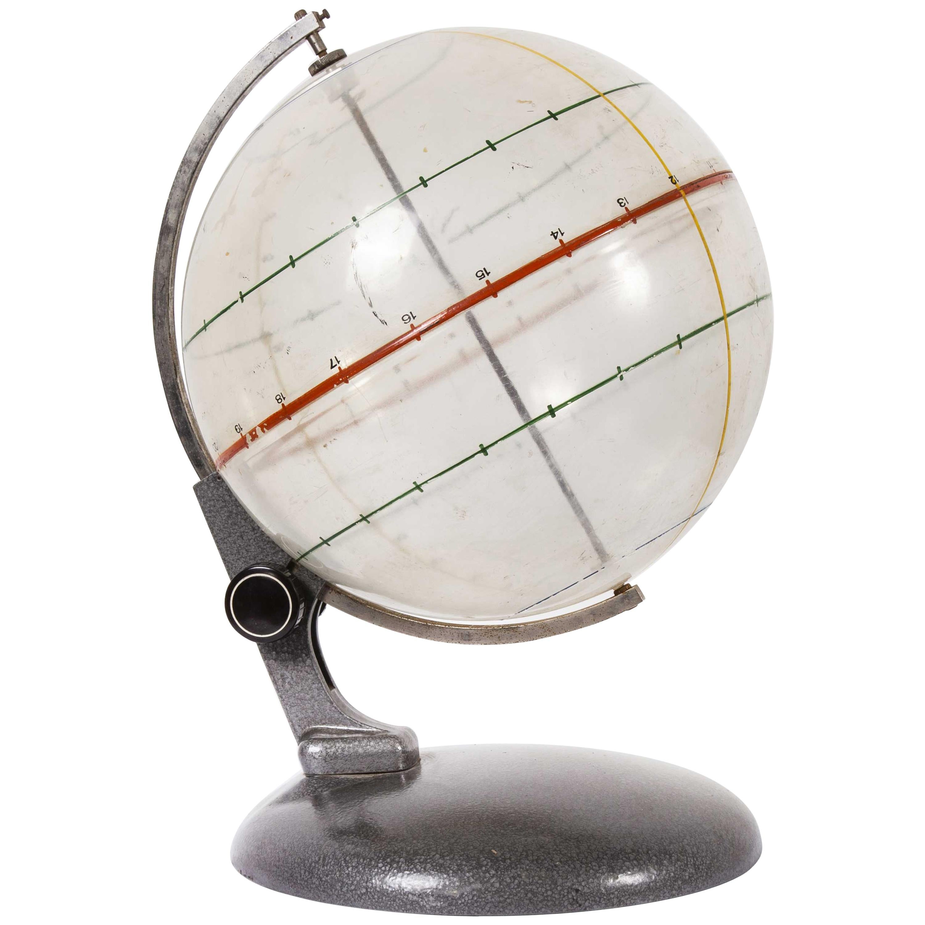 1950s Opaque Earth Geography Rotating Teaching Globe at 1stDibs