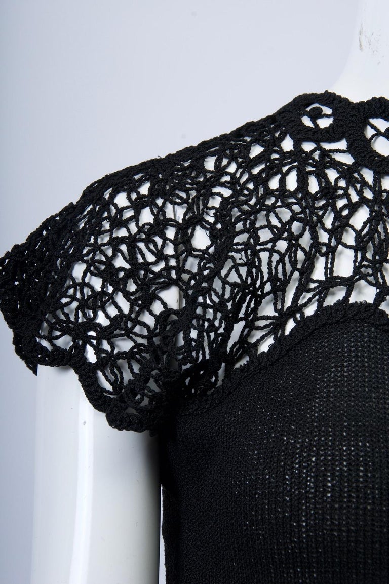 1950s Openwork Knit Top For Sale at 1stDibs
