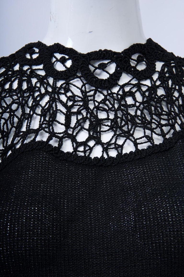 1950s Openwork Knit Top For Sale at 1stDibs