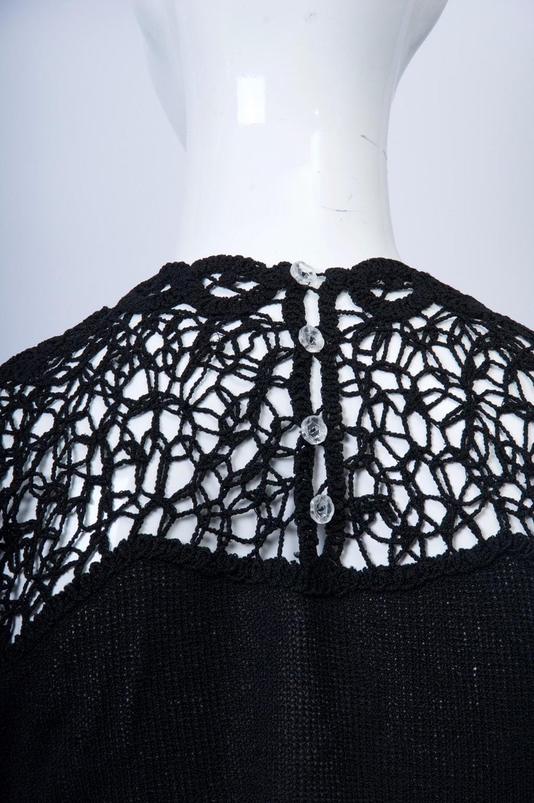 1950s Openwork Knit Top For Sale at 1stDibs