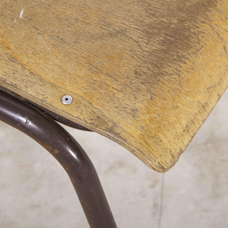 1950's Original Elbe Stacking Metal Frame Dining Chairs, Set of Six For ...