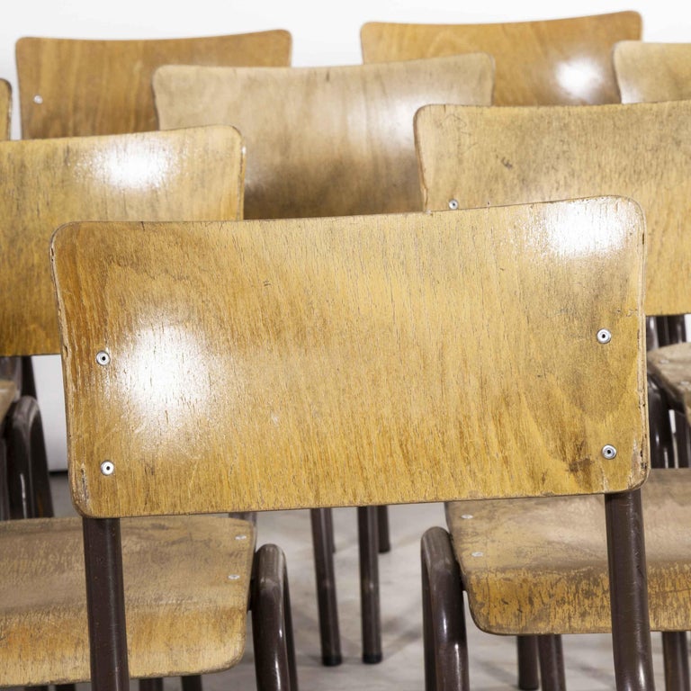 1950's Original Elbe Stacking Metal Frame Dining Chairs, Set of Ten For ...