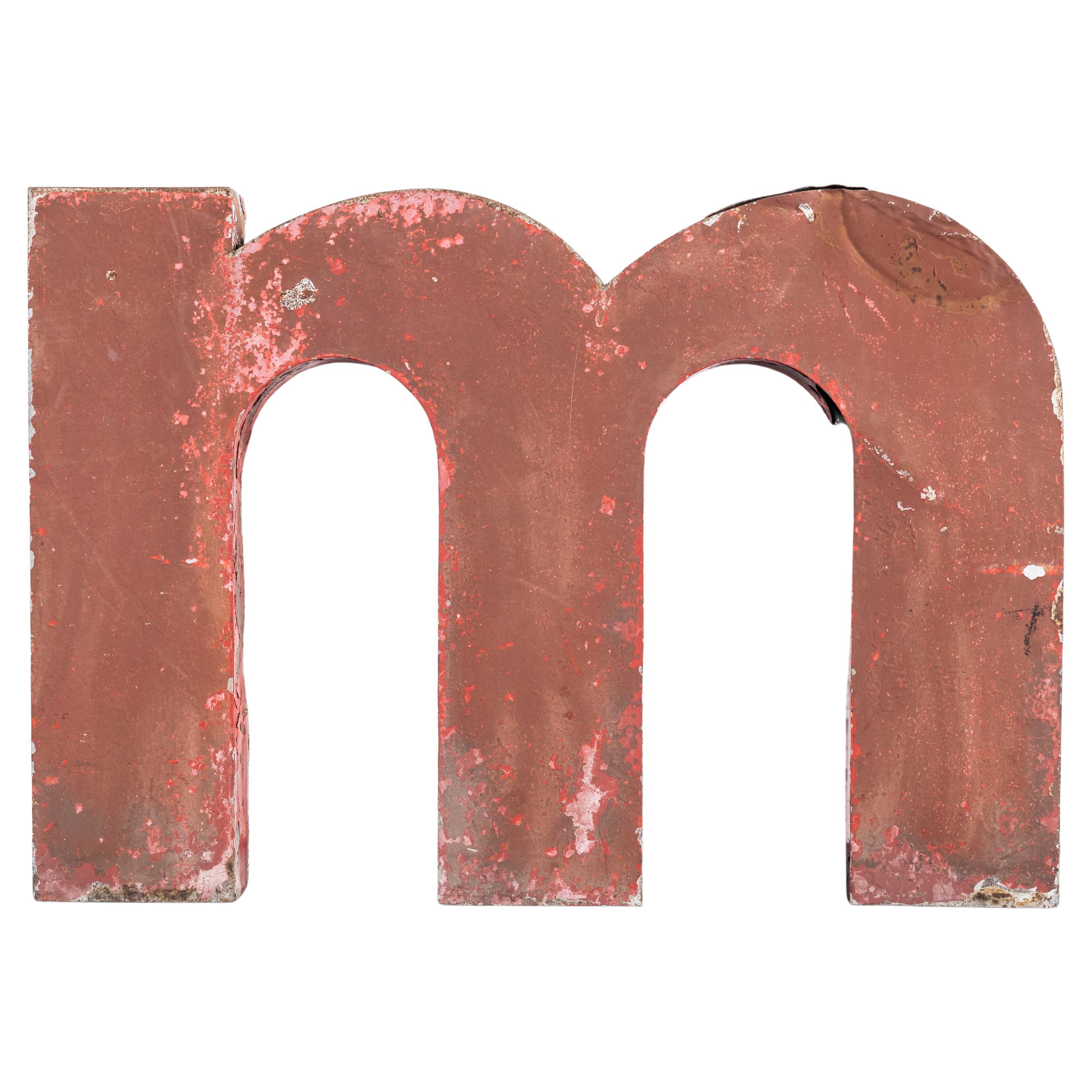 Vintage Large Industrial Polish Metal Letter J, 1950s For Sale at 1stDibs