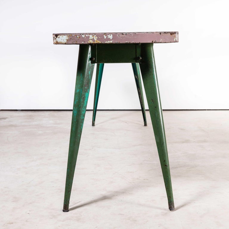 1950's Original French T55 Tolix Rectangular Console Table For Sale at 1stDibs