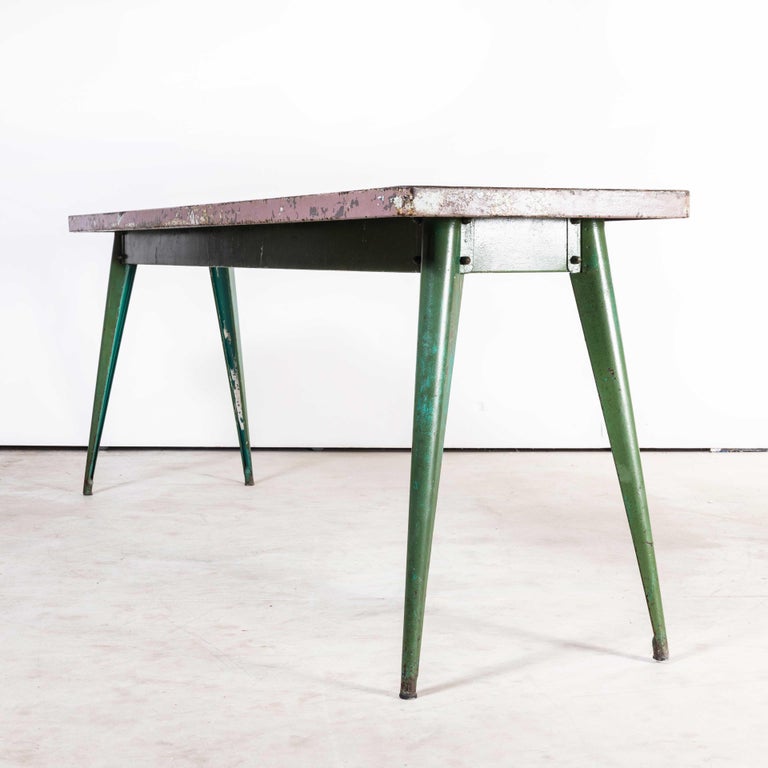 1950's Original French T55 Tolix Rectangular Console Table For Sale at 1stDibs