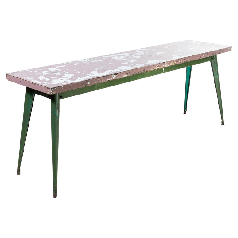 1950's Original French T55 Tolix Rectangular Console Table For Sale at 1stDibs