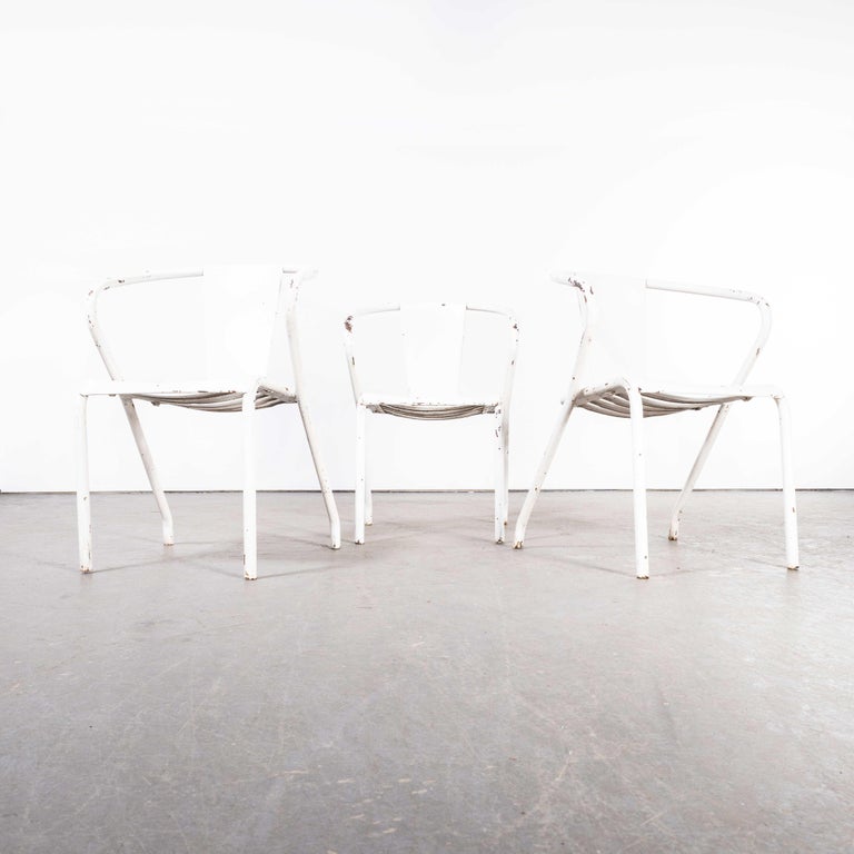 1950’s Original French Tolix T37 Outdoor Arm Dining Chairs – Set Of ...