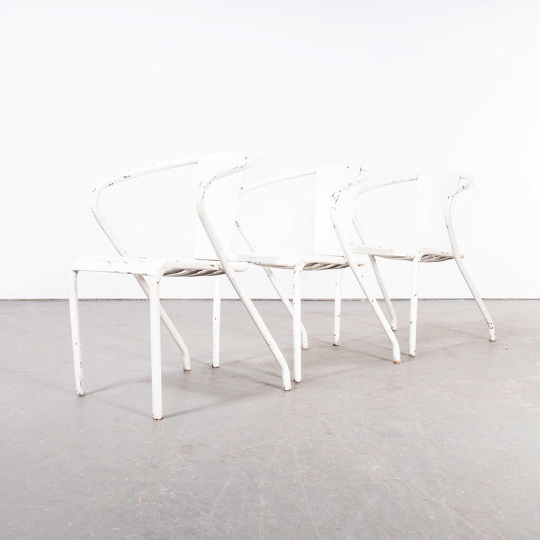 1950’s Original French Tolix T37 Outdoor Arm Dining Chairs – Set Of ...