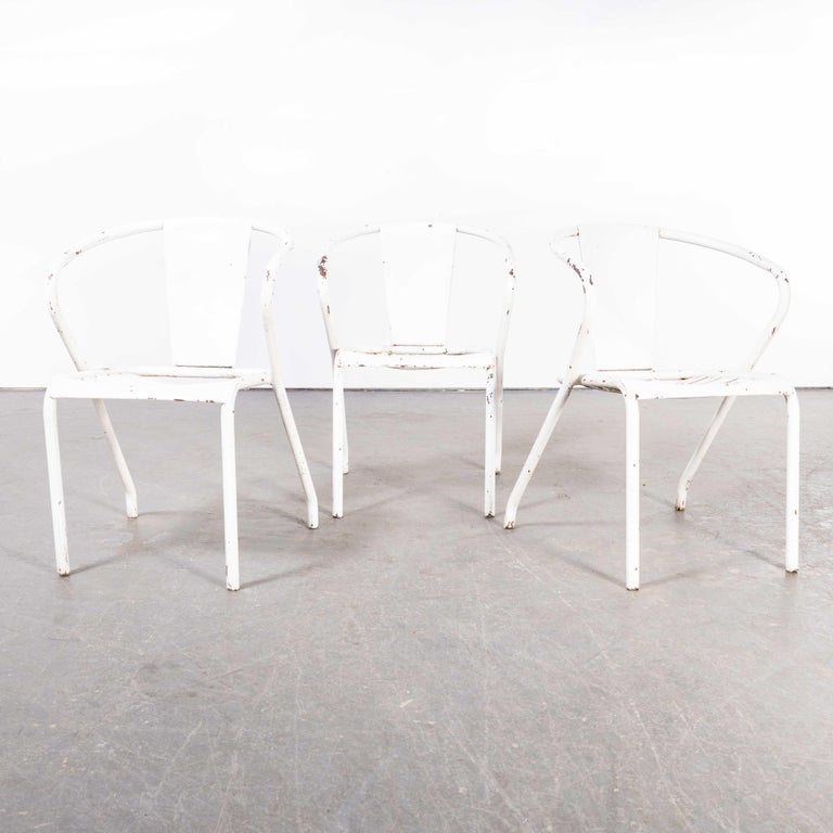 1950’s Original French Tolix T37 Outdoor Arm Dining Chairs – Set Of ...