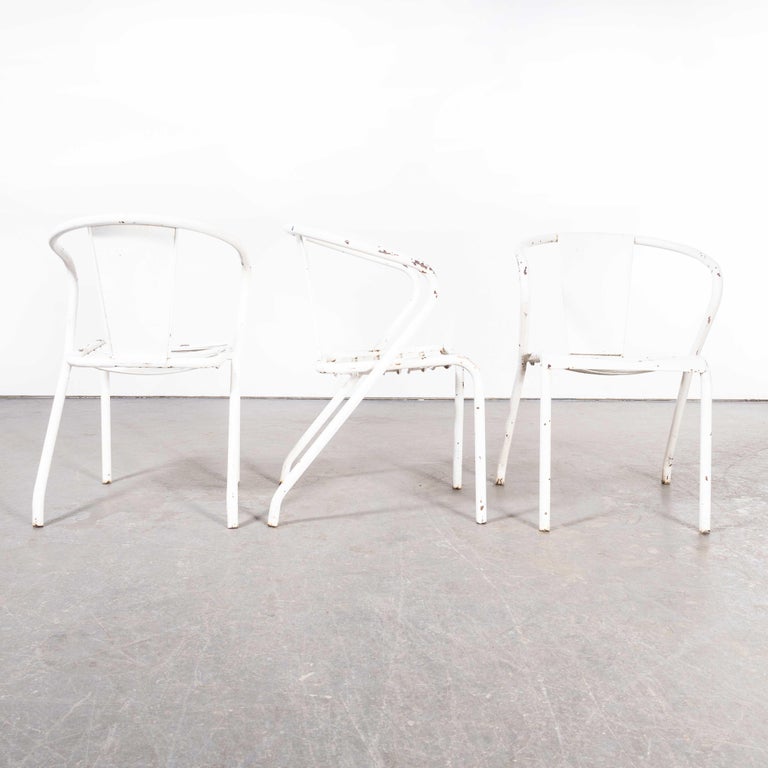 1950’s Original French Tolix T37 Outdoor Arm Dining Chairs – Set Of ...