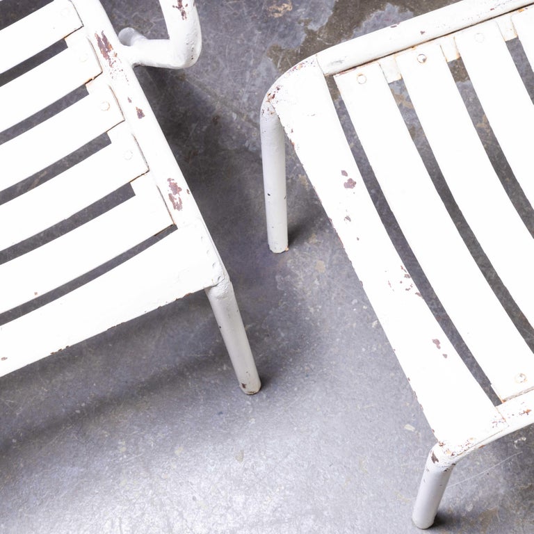 1950’s Original French Tolix T37 Outdoor Arm Dining Chairs – Set Of ...