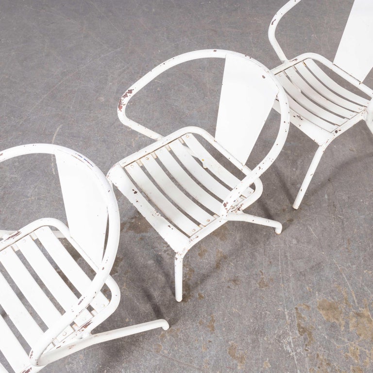 1950’s Original French Tolix T37 Outdoor Arm Dining Chairs – Set Of ...
