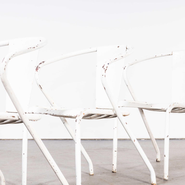 1950’s Original French Tolix T37 Outdoor Arm Dining Chairs – Set Of ...
