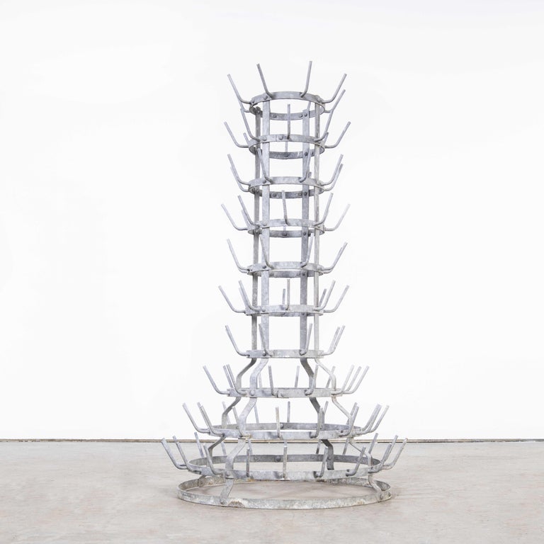 1950's Original Large French Bottle Drying Rack, 'Model 1400.12' For ...