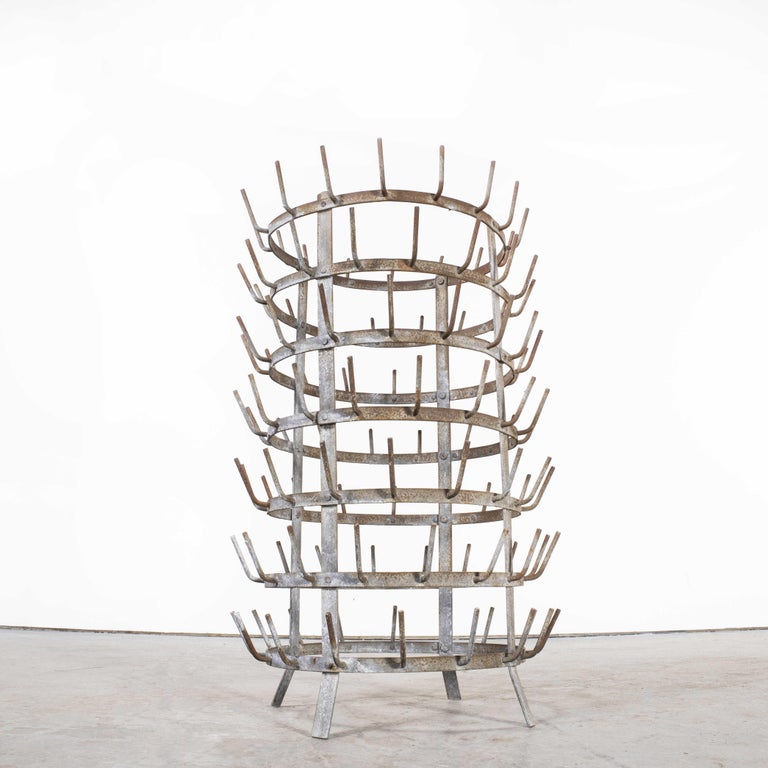1950's Original Large French Bottle Drying Rack, 'Model 1400.14' For ...