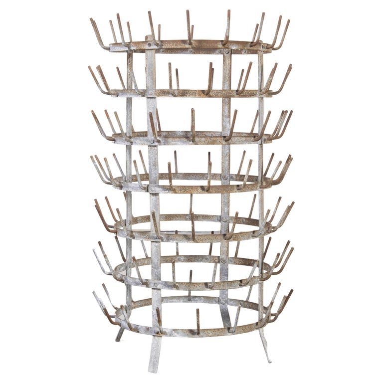 1950's Original Large French Bottle Drying Rack, 'Model 1400.14' For ...