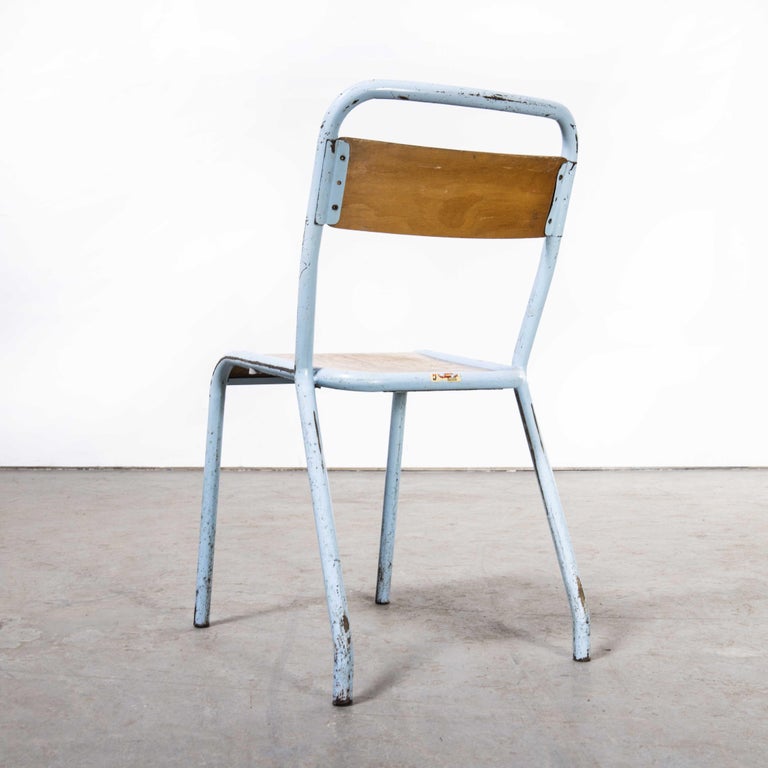 1950's Original Powder Blue French Tolix Dining Chair, Set of Eight at ...