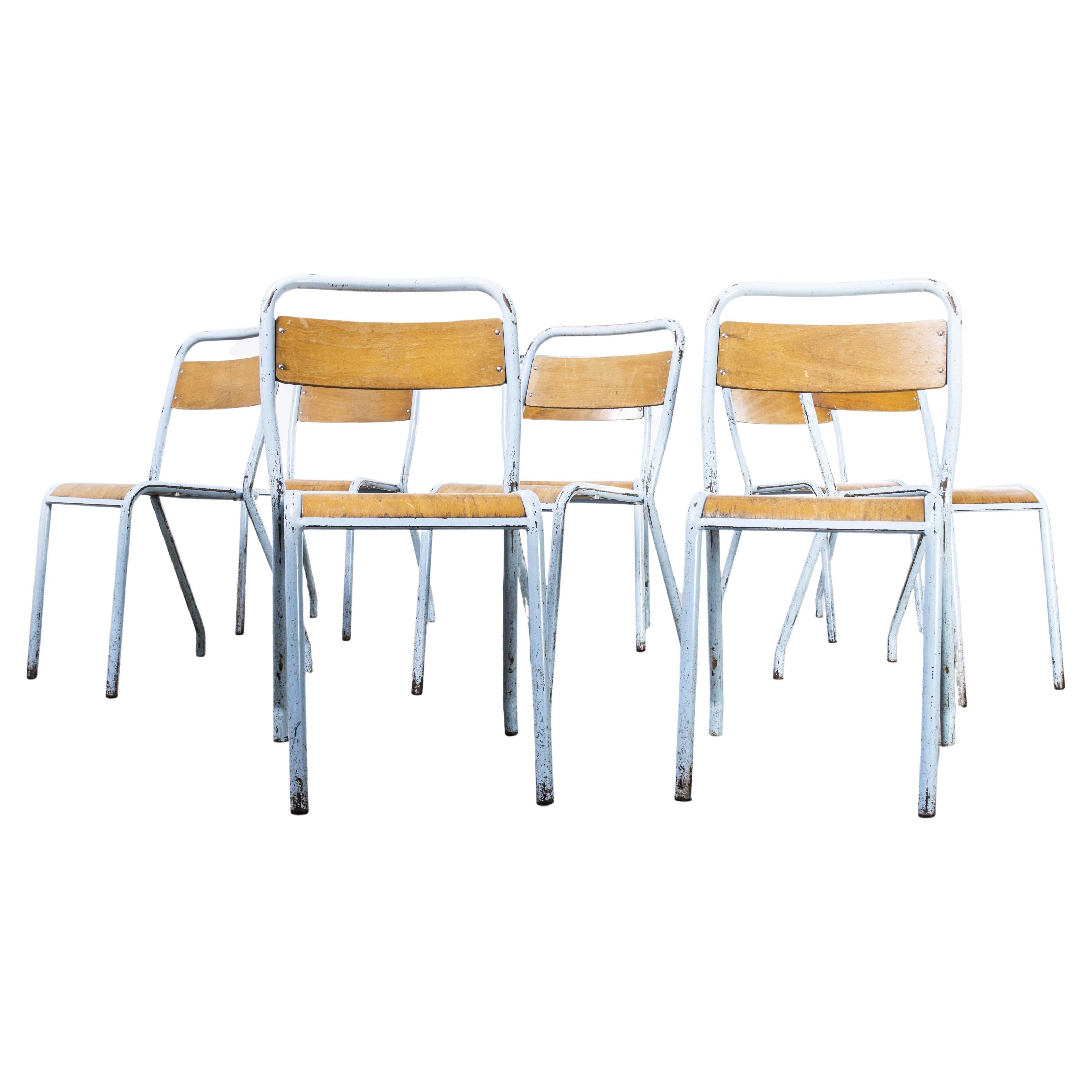 Set of Four Vintage 1950 Tolix Chairs Original Color at 1stDibs