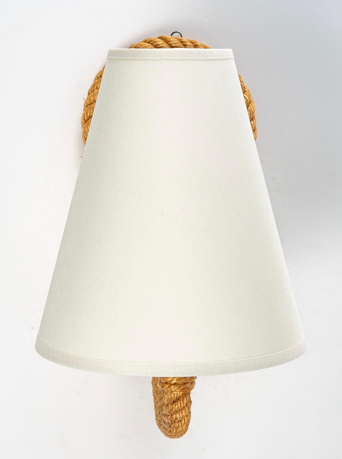 1950s Pair of Audoux and Minet Rope Sconces at 1stDibs