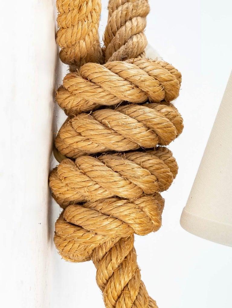 1950s, Pair of Audoux and Minet Rope Sconces For Sale at 1stDibs