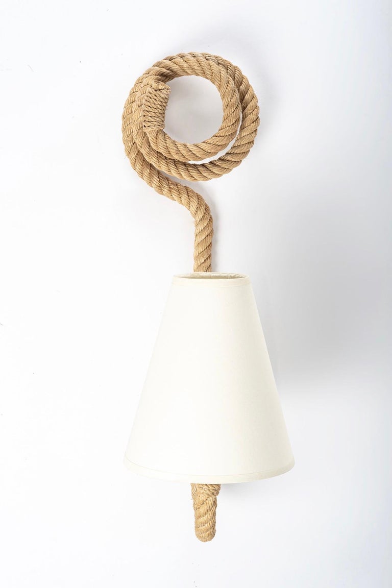 1950s Pair of Audoux Minet Rope Sconces at 1stDibs