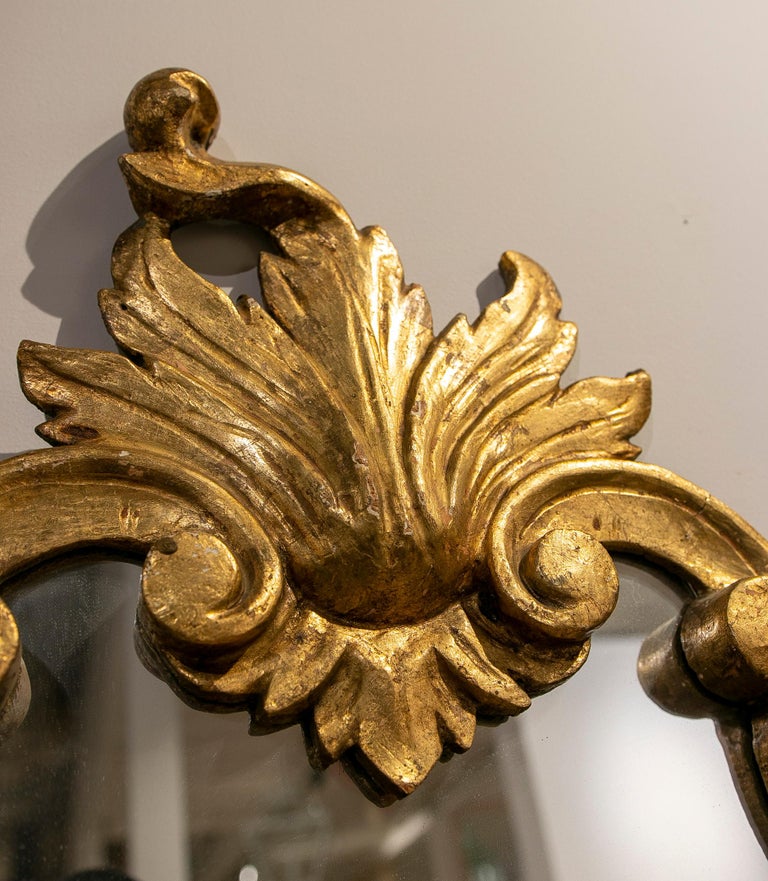 1950s Pair of Gilt Wooden Curnocopies For Sale at 1stDibs