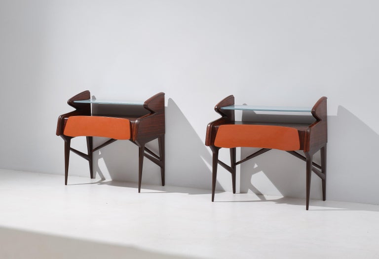 1950s Pair of Restored and Restyled Italian Bedside Tables For Sale at ...