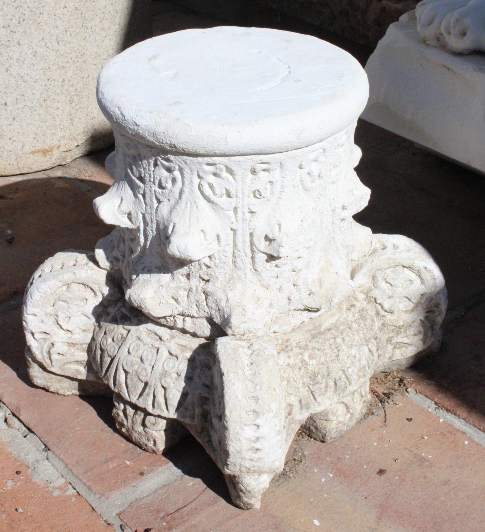 1950s Pair of Spanish Sandstone Alhambra Style Capital For Sale at 1stDibs