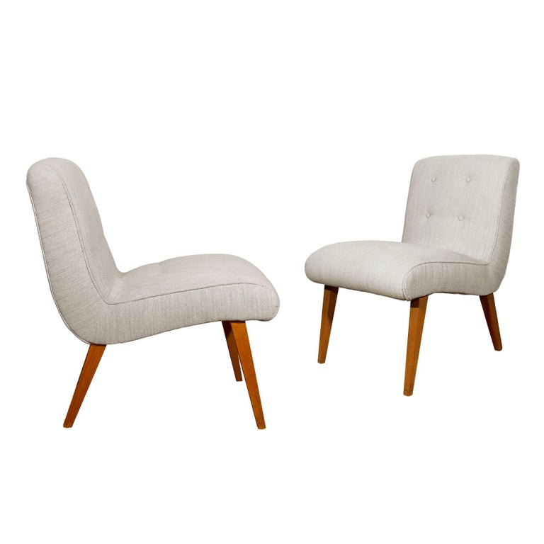 1950s Pair of Vostra Chairs by Walter Knoll, Beech, Felt, Germany For ...