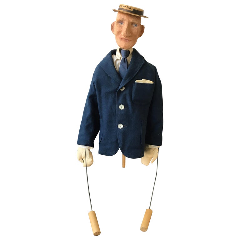 1950s Paper Mache Puppet For Sale at 1stDibs | paper mache marionette ...