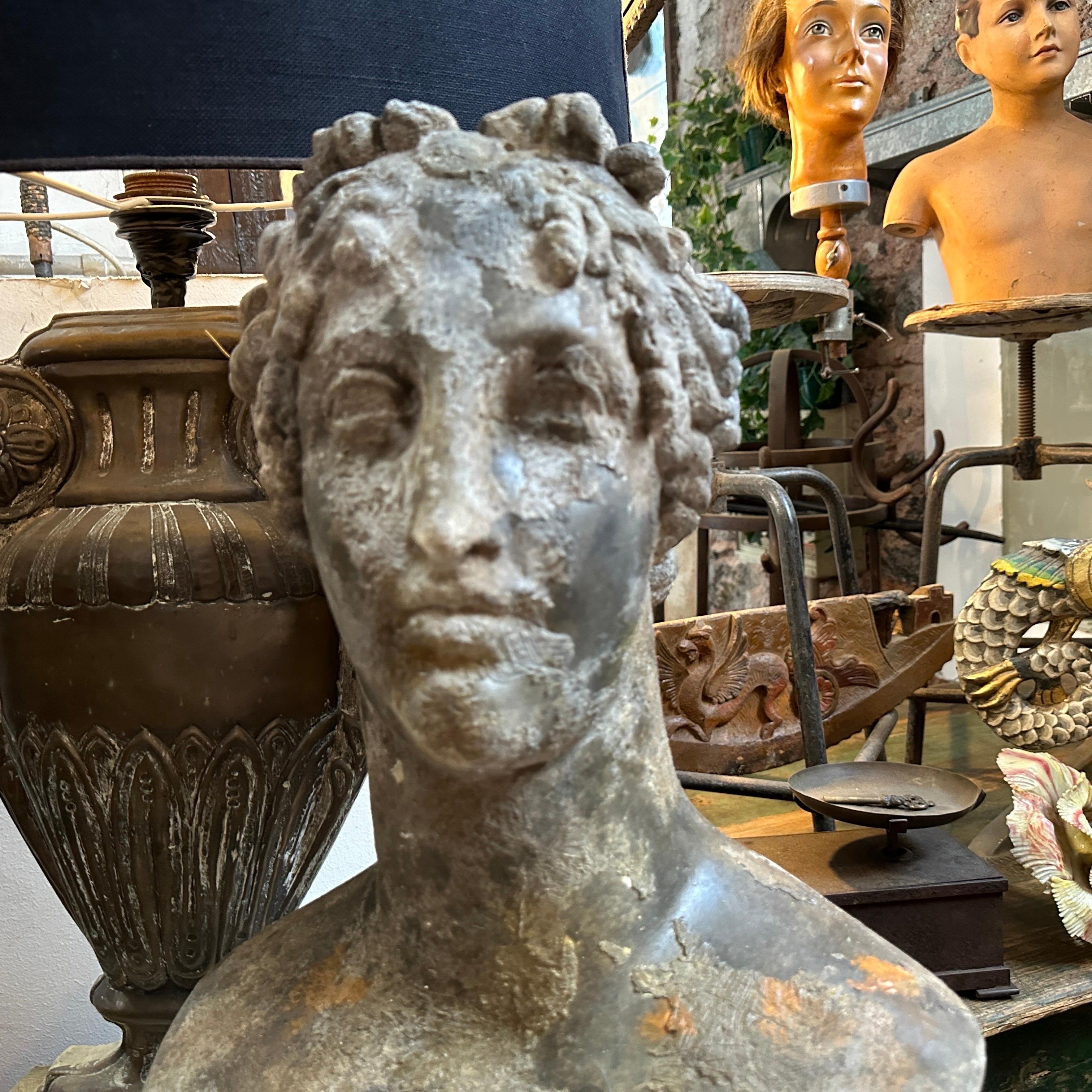 1950s Neoclassical Plaster Italian Bust of Maria Luigia For Sale at 1stDibs