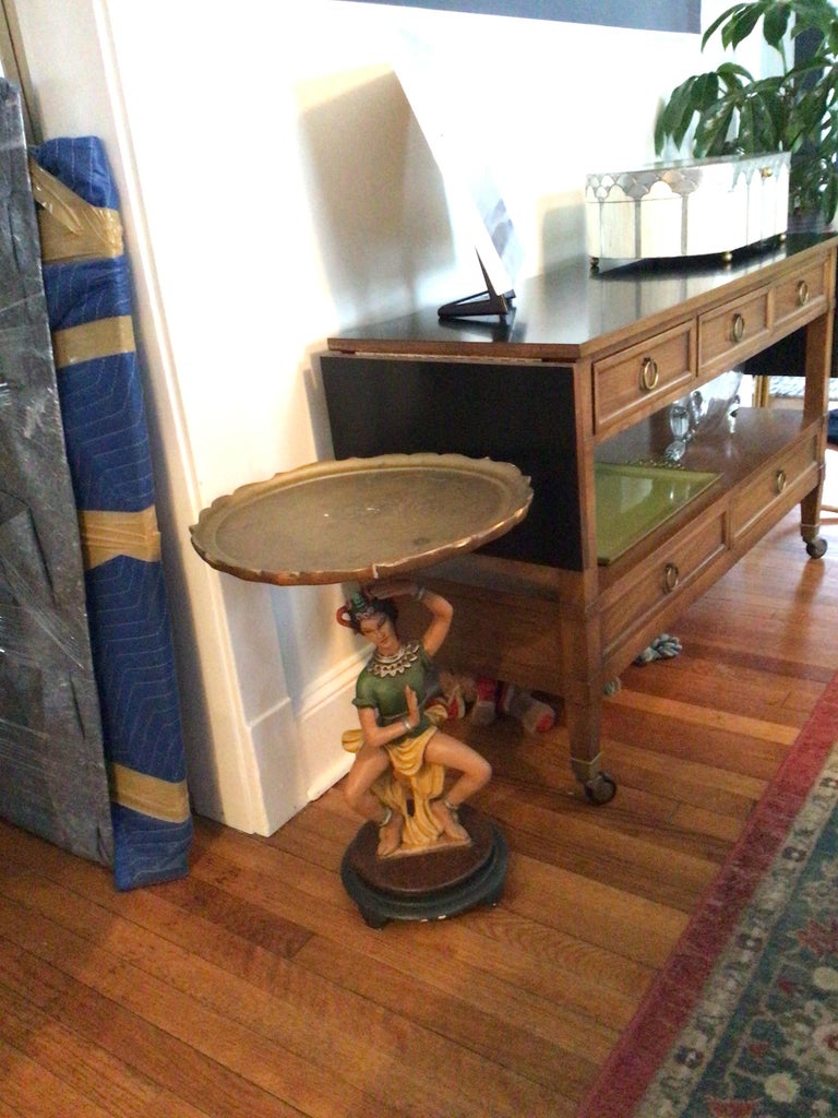 1950’s Polychrome Figural Balinese Dancer Table, Italy For Sale at 1stDibs