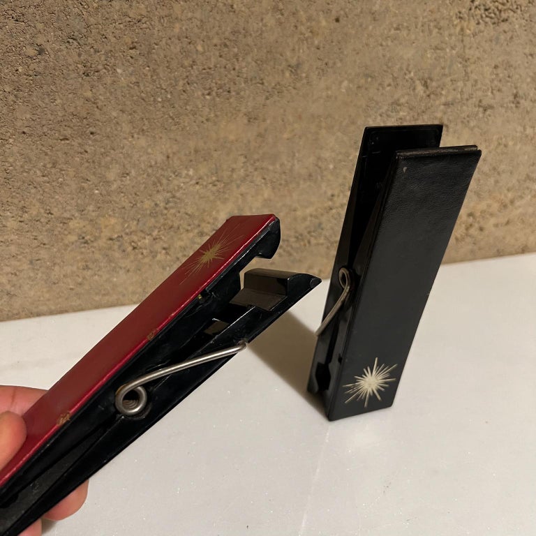 1950s Pop Art Two Large Leather Paper Clips Germany Style of Carl ...