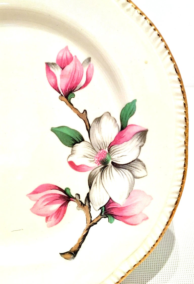 1950s Porcelain "Pink Magnolia" Dinnerware Set of 12 by Homer Laughlin ...