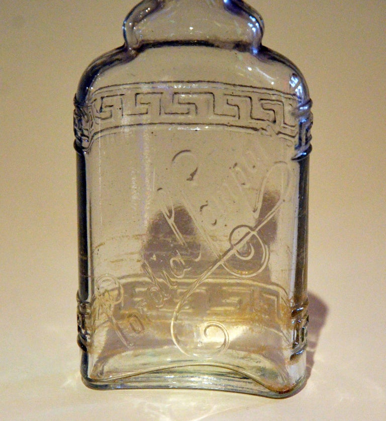 1950s Rare Vintage Italian Cordial Campari Glass Flask with Aluminium ...